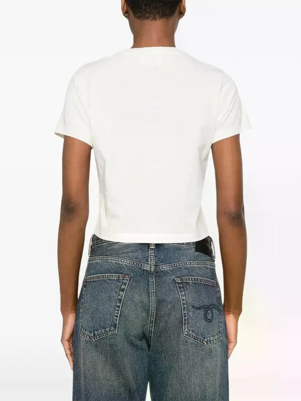 Maison Kitsuné Logo Embroidered T-shirt