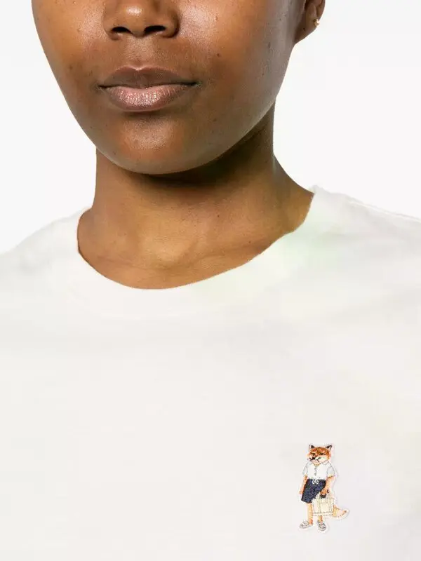 Maison Kitsuné Logo Embroidered T-shirt