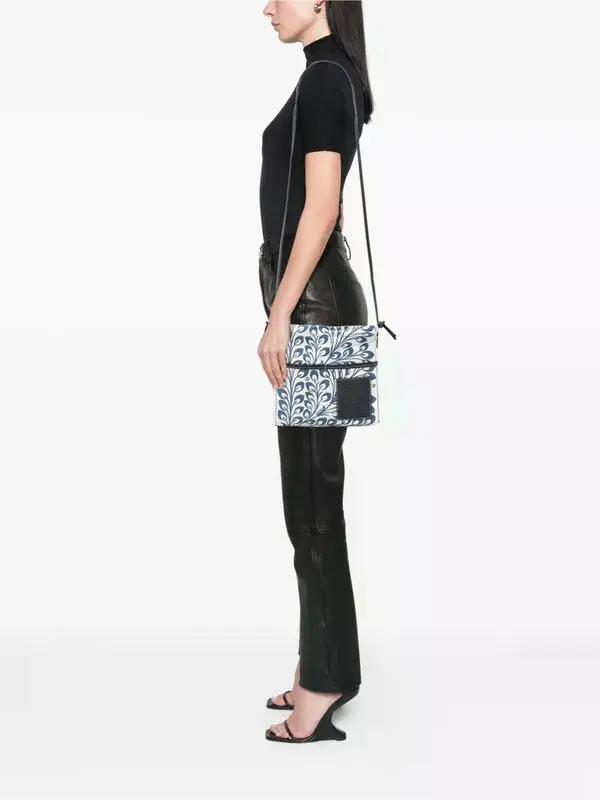Loewe 2019 Canvas Anagram Drawstring Crossbody Bag - Blue