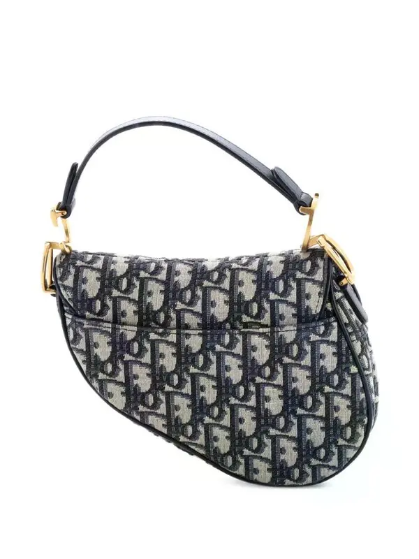 Dior Saddle Handbag Oblique Canvas Mini Shoulder Bag - Blue