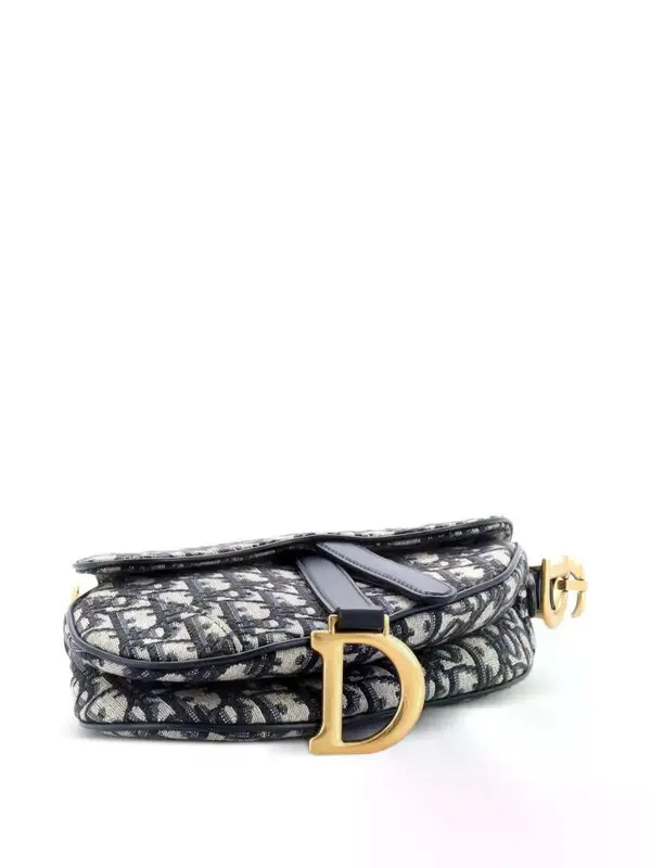 Dior Saddle Handbag Oblique Canvas Mini - Blue