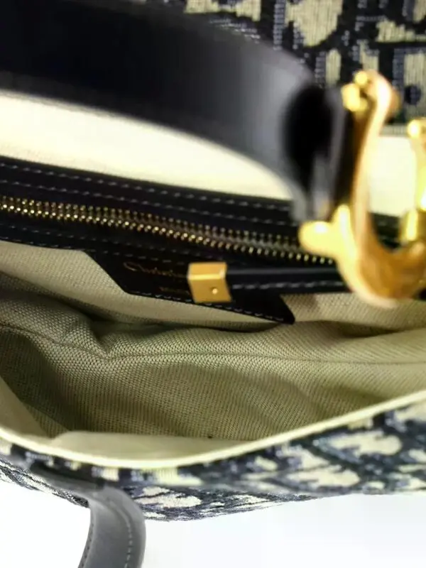 Dior Saddle Handbag Oblique Canvas Medium - Blue