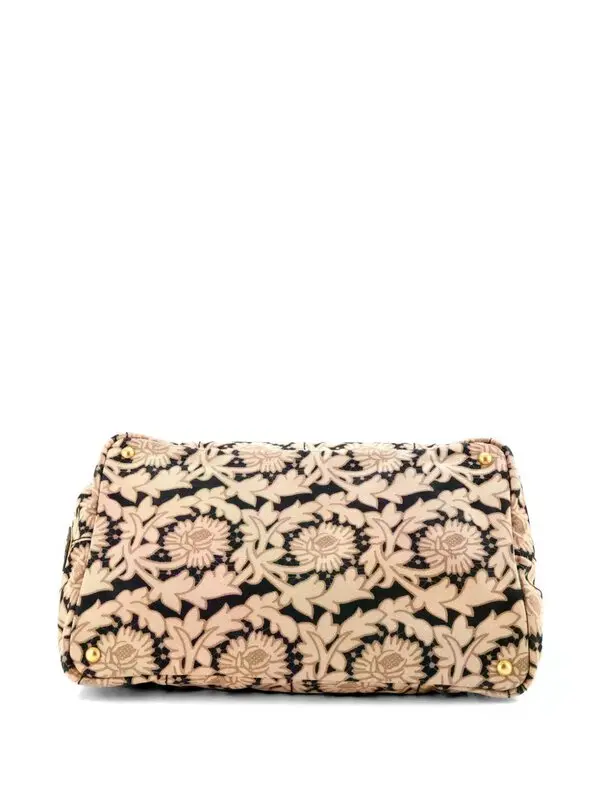 Prada Canapa Printed Canvas Large Tote Bag