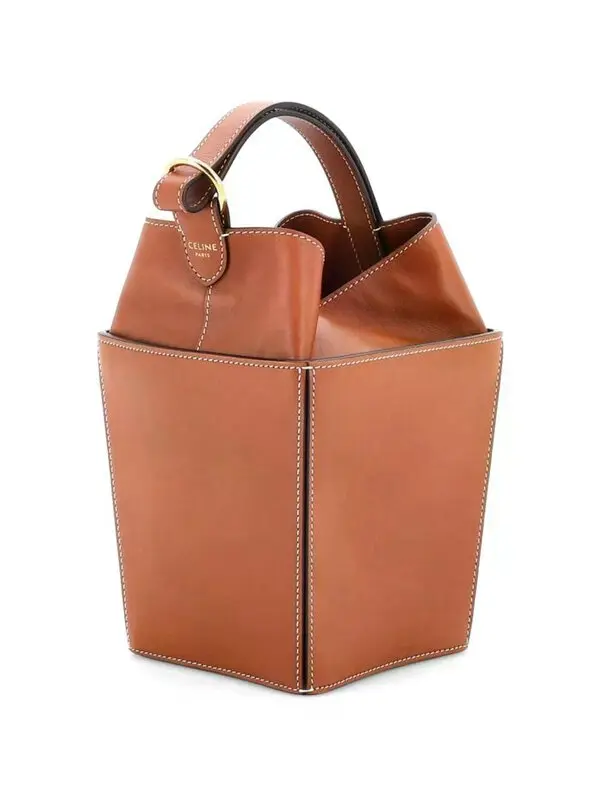 Celine Strap Box Top Handle Satchel - Brown