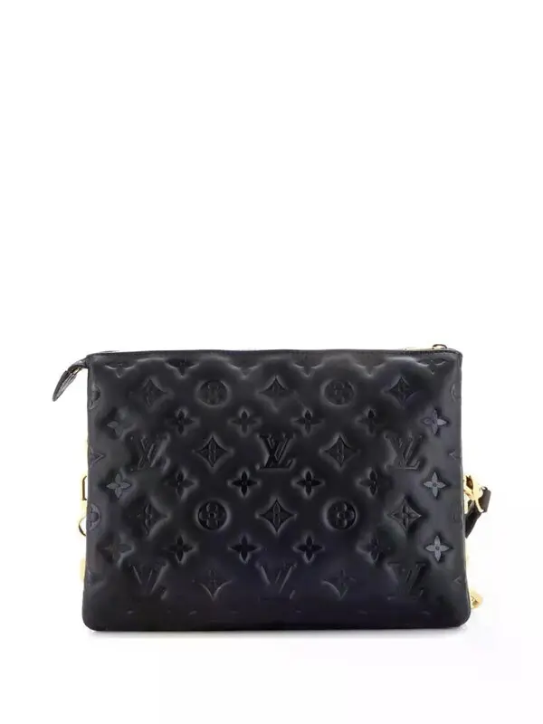 LOUIS VUITTON Coussin Pm Crossbody Bag Monogram Embossed Lambskin - Black