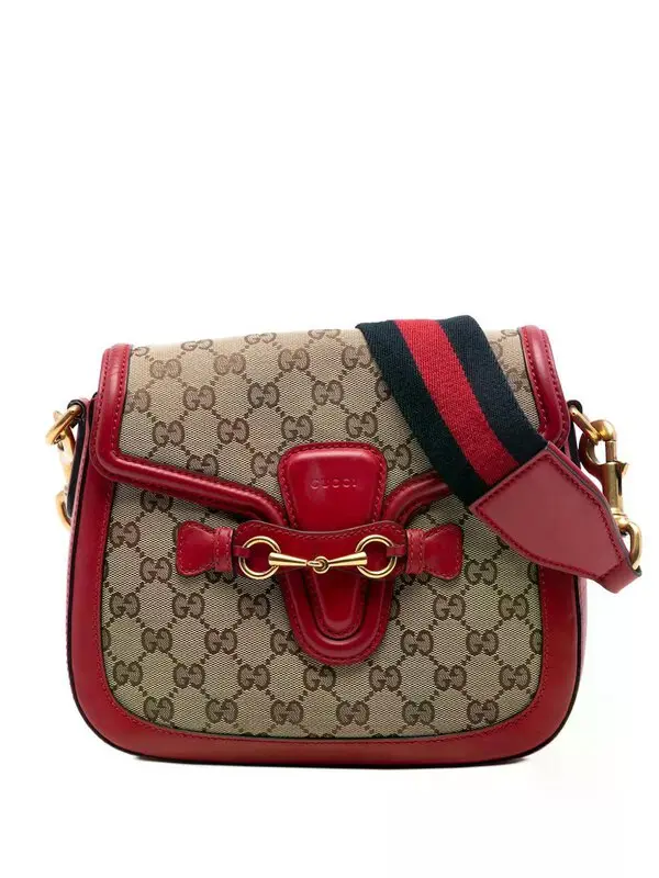 Gucci Medium Gg Canvas Lady Web Crossbody Bag