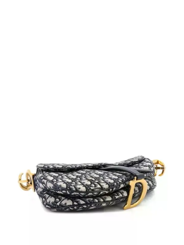 Dior Saddle Oblique Canvas Shoulder Bag - Blue