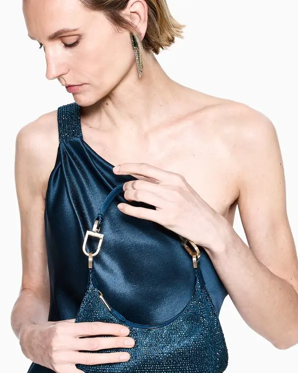 Giorgio Armani Long One-shoulder Silk Dress