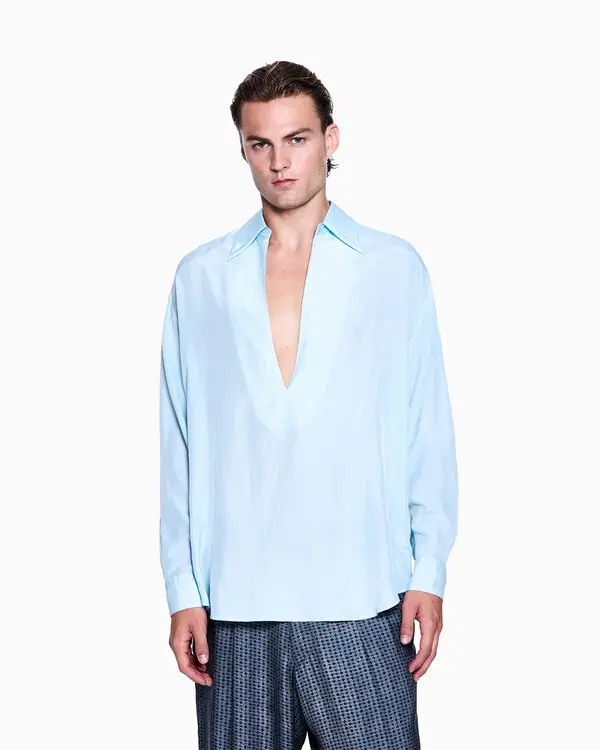 Giorgio Armani Open Silk Shirt