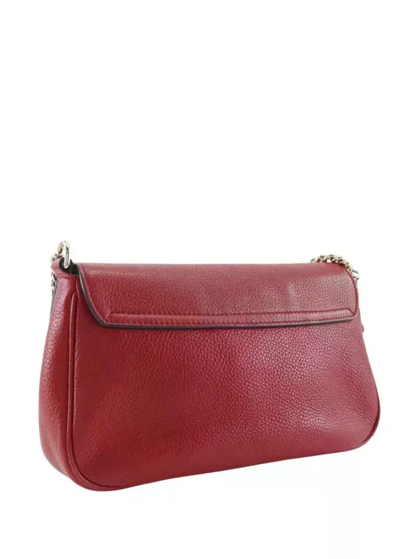 Gucci 2000-2015 Leather Soho Chain Flap Crossbody Bag - Red