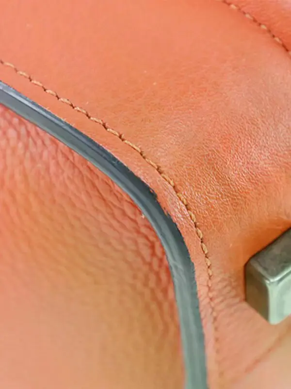 Celine 2012-2018 Micro Leather Luggage Tote Bag - Orange