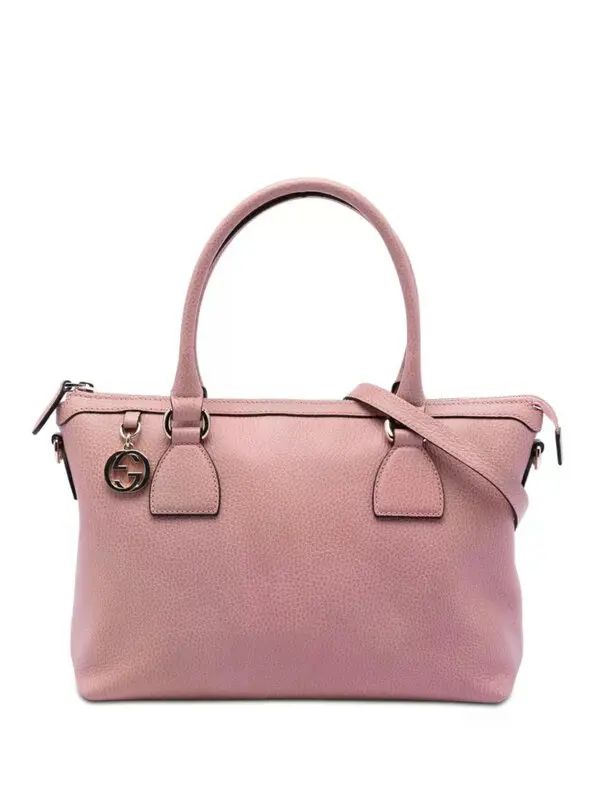 Gucci Calfskin Gg Charm Satchel
