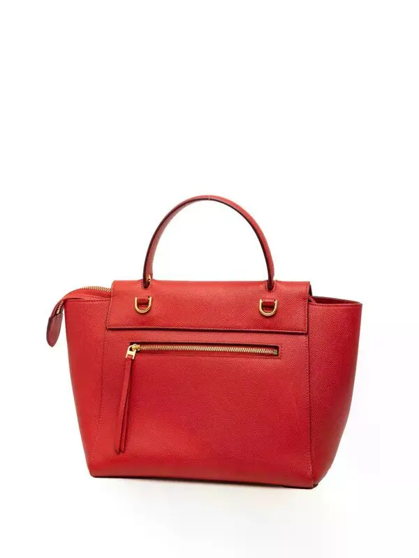Celine 2016 Micro Grained Calfskin Belt Bag Satchel - Red