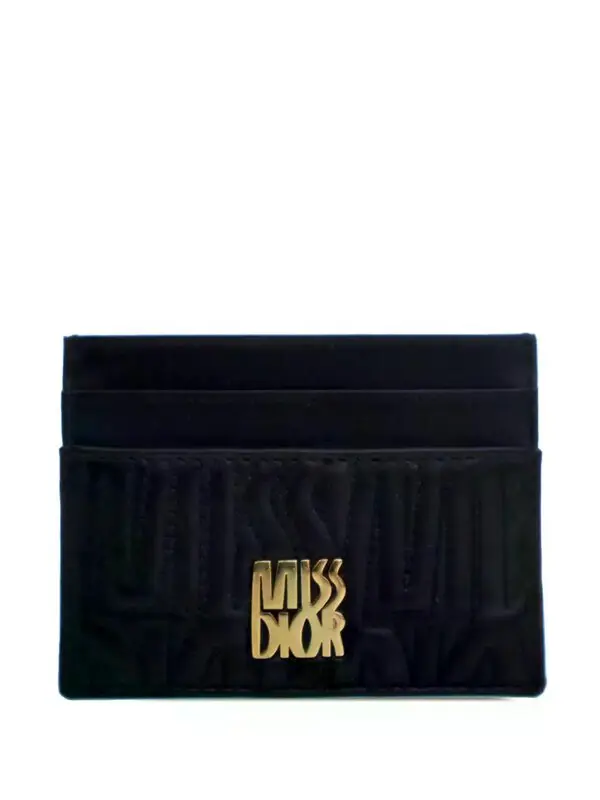 Dior 2010-2026 Quilted Calfskin Miss Freesia Card Holder - Black