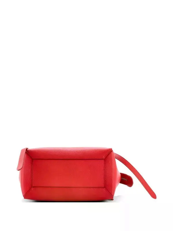Celine Belt Bag Textured Leather Micro Satchel - Red