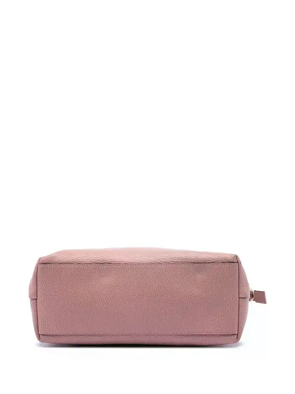 Gucci Calfskin Gg Charm Satchel - Pink
