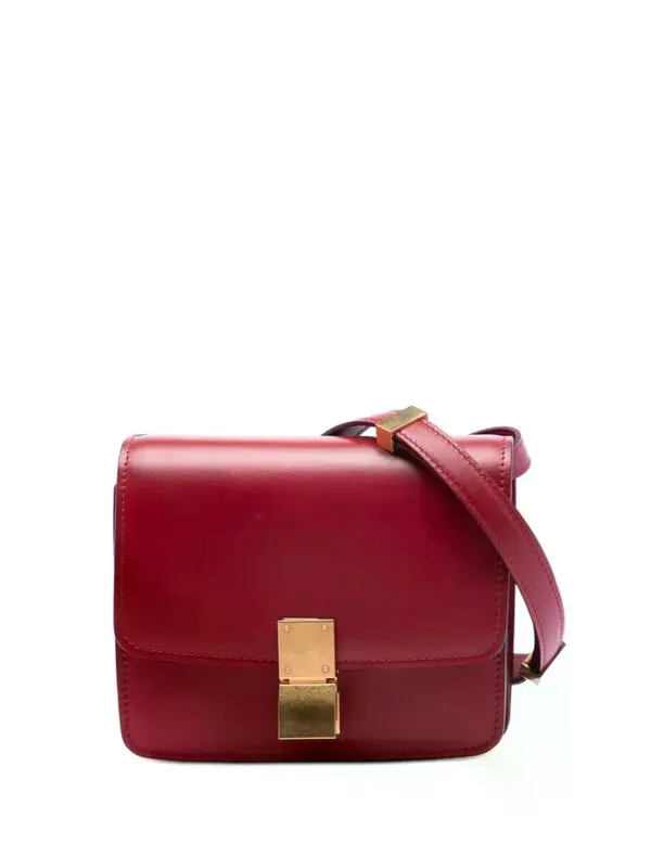 Celine 2019 Small Calfskin Classic Box Crossbody Bag - Red