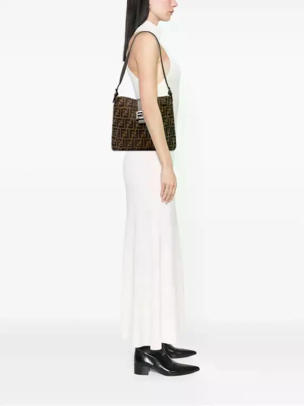 Fendi Zucca Canvas Shoulder Bag - Brown