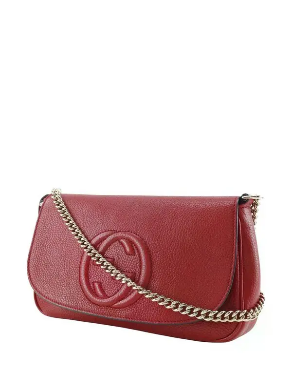 Gucci 2000-2015 Medium Soho Chain Flap Crossbody Bag - Red
