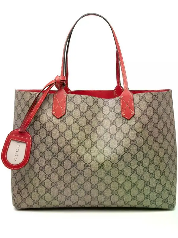 Gucci 2000-2015 Medium Gg Supreme Reversible Tote Bag - Brown