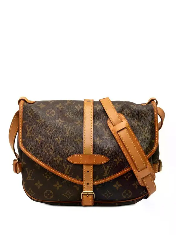 LOUIS VUITTON 1993 Monogram Saumur 30 Crossbody Bag - Brown