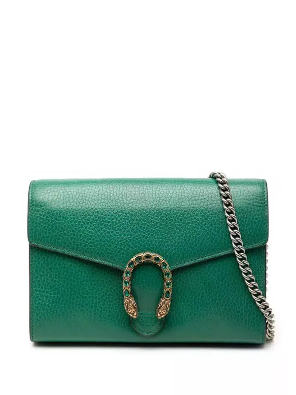 Gucci 2016-2026 Leather Dionysus Wallet On Chain Crossbody Bag - Green