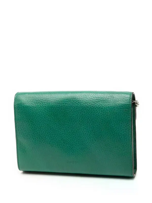 Gucci Leather Dionysus Wallet On Chain Crossbody Bag - Green