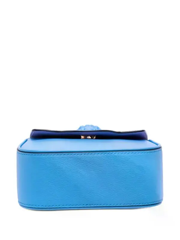 Versace La Medusa Mini Leather Satchel - Blue