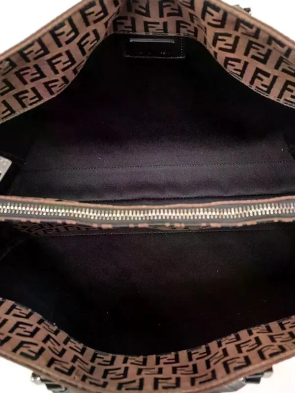 Fendi 2000-2010 Zucchino Canvas Tote Bag - Brown