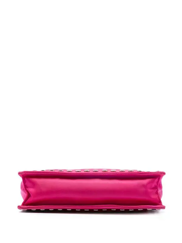 Prada 2013-2025 Tessuto Studded Etiquette Shoulder Bag