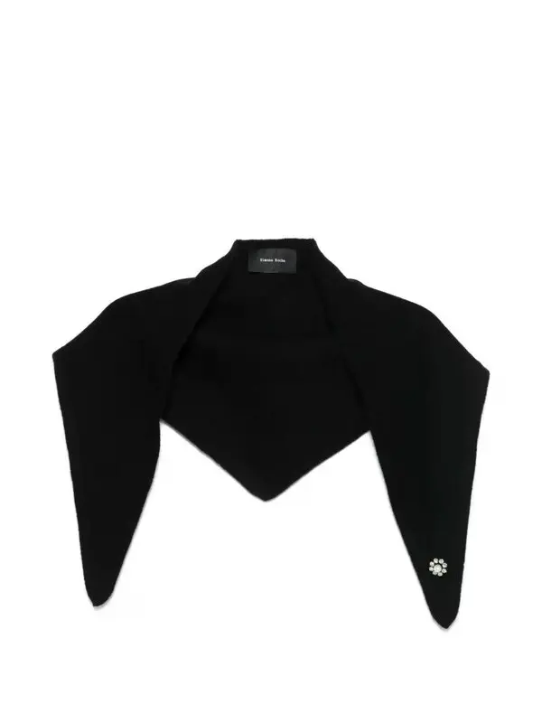 Simone Rocha Embellished Neck Scarf - Black
