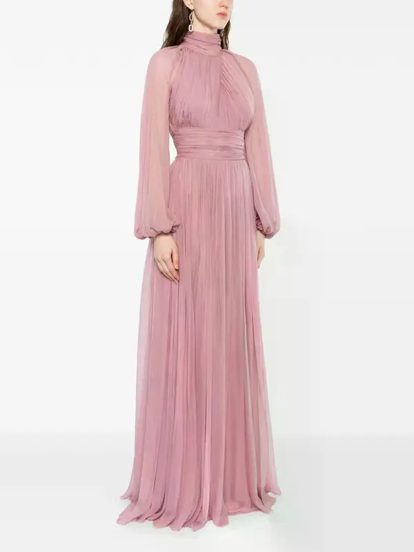 Zuhair Murad Silk Maxi Dress - Pink