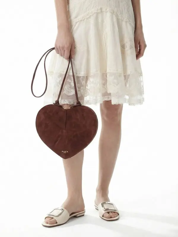 Alaïa Le Cœur Shoulder Bag - Brown