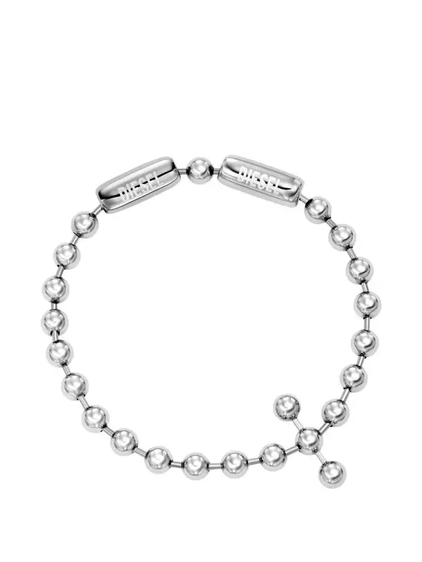 DIESEL Ball-chain Cross Bracelet - Silver