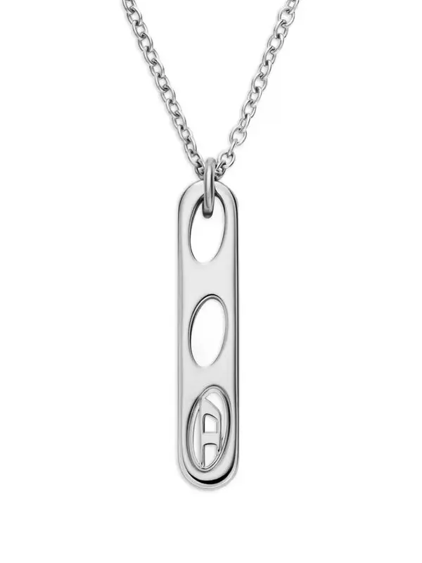 DIESEL® Oval D Logo Pendant Necklace