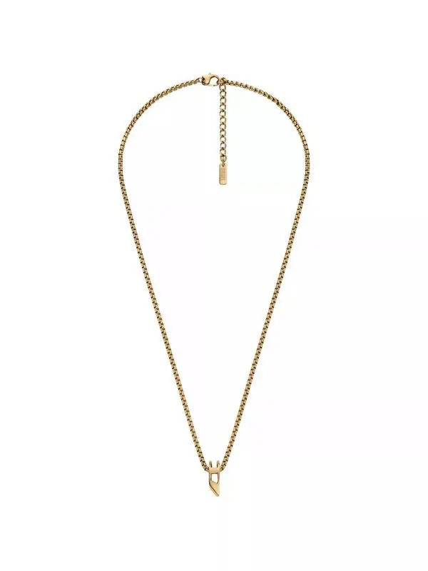 DIESEL Oval-d Pendant Necklace - Gold