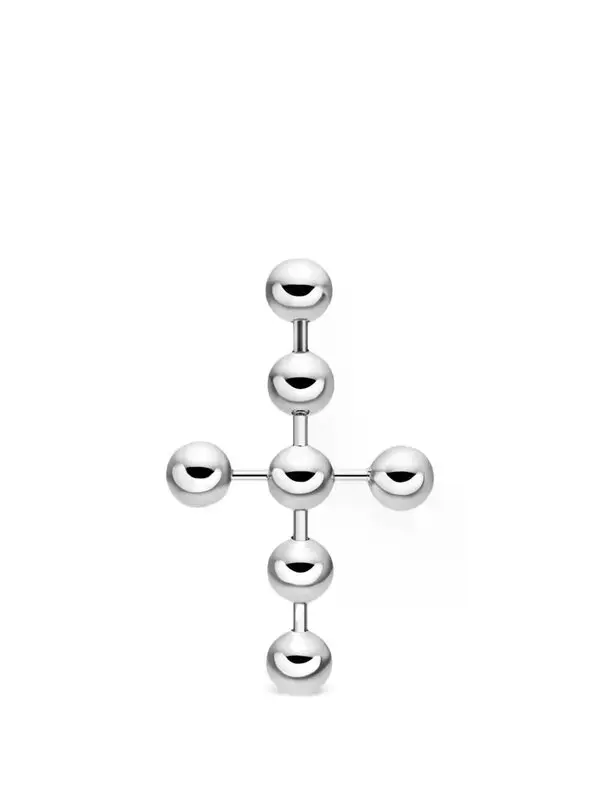 DIESEL Cross Drop Earring - Silver