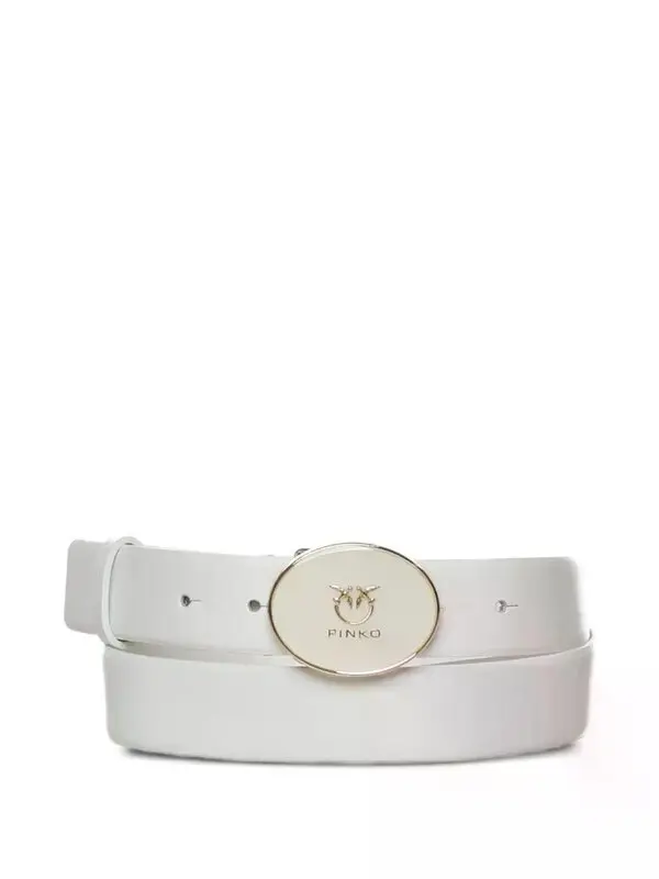 Pinko Round Buckle Belt - White