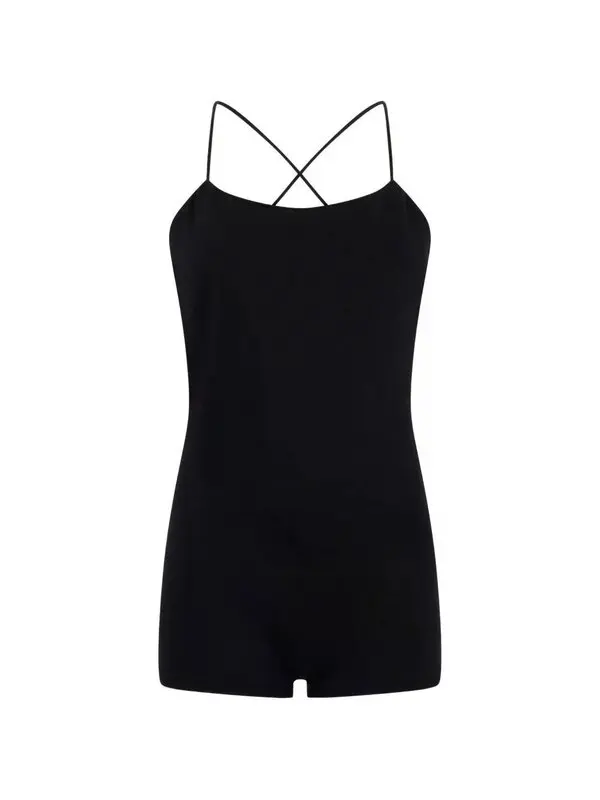 Valentino Garavani Criss-cross-strap Playsuit - Black