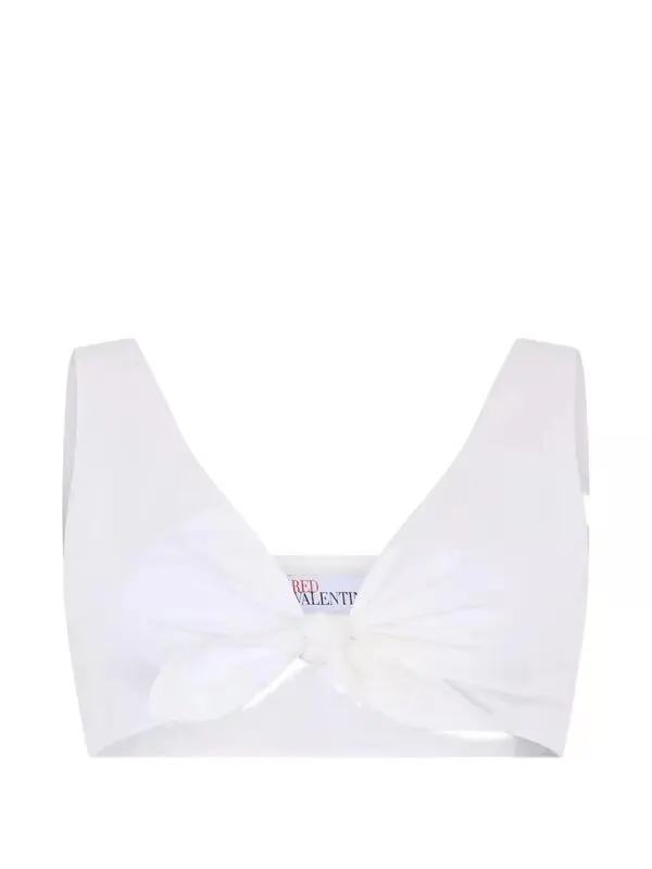 Valentino Garavani Knot-detail Crop Top - White
