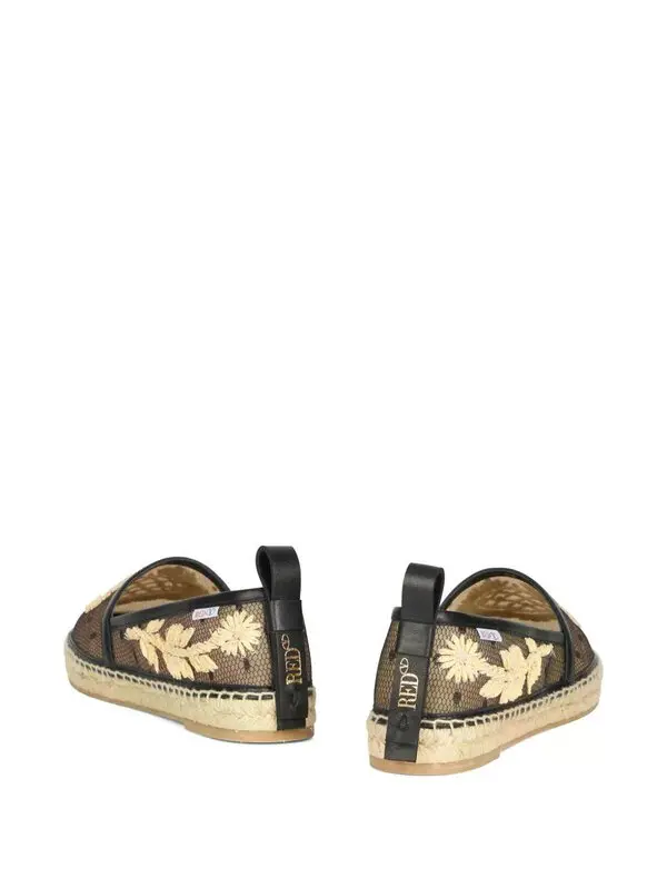 Red Valentino Floral-embroidery Espadrilles