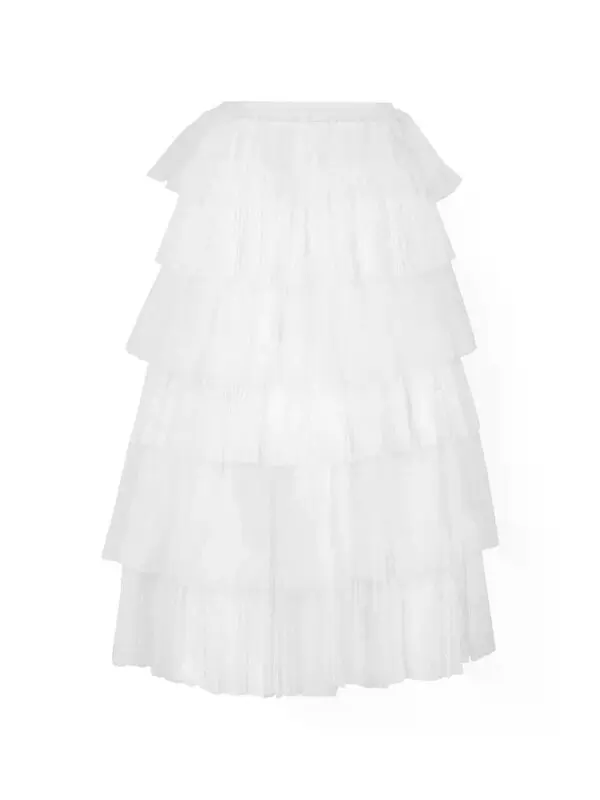 Red Valentino Tiered Ruffled Midi Skirt