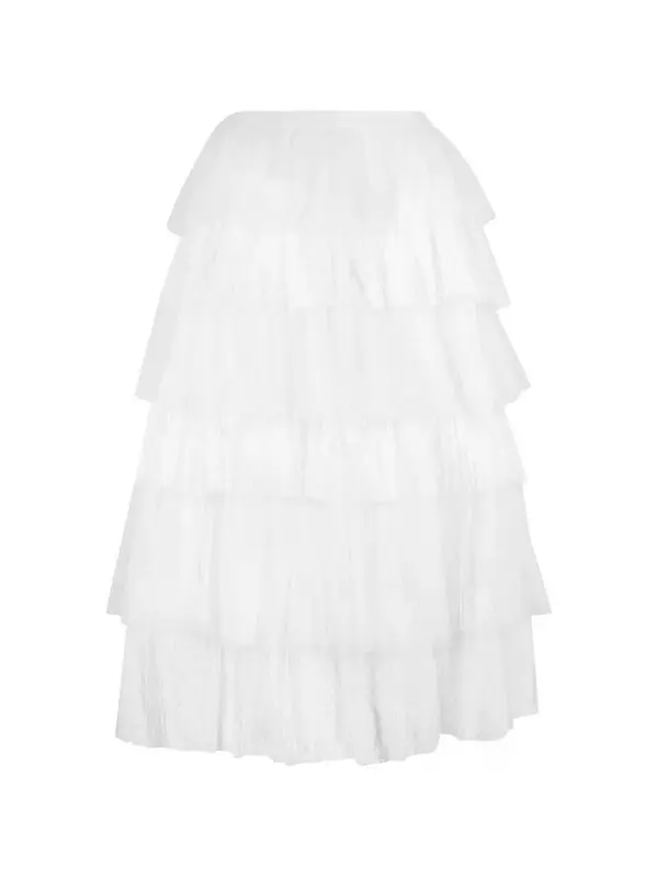 Red Valentino Tiered Ruffled Midi Skirt