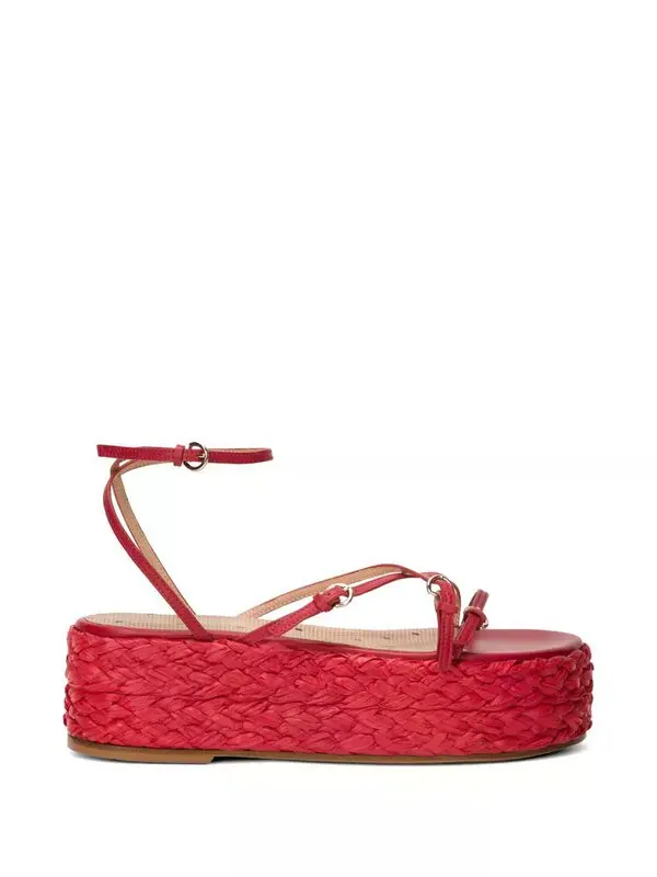 Red Valentino Platform Sole Espadrilles - Red