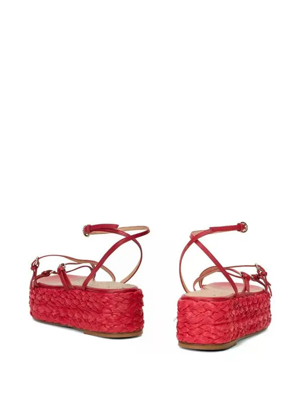 Red Valentino Platform Sole Espadrilles - Red