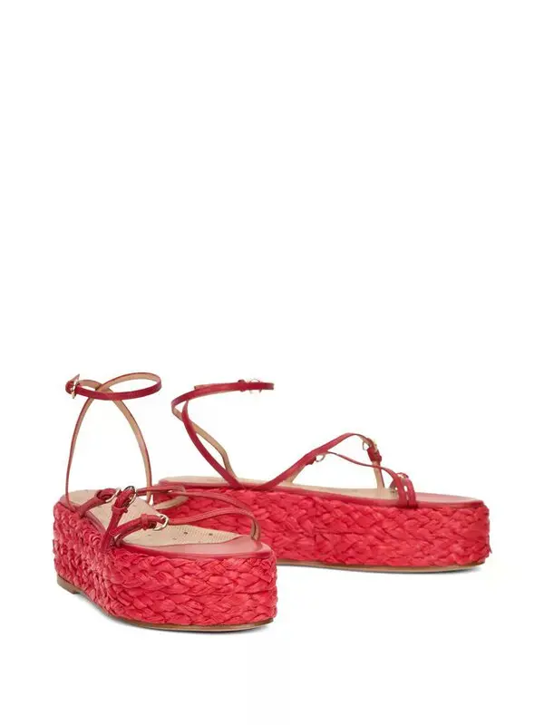 Red Valentino Platform Sole Espadrilles - Red