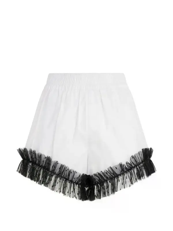 Red Valentino Ruffled Shorts