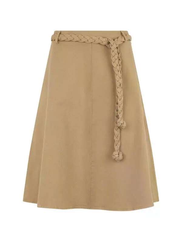 Valentino Garavani A-line Skirt With Braided Belt