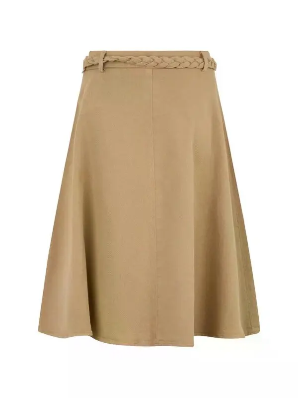 Valentino Garavani A-line Skirt With Braided Belt