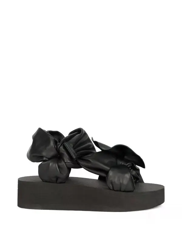 Valentino Garavani Knot-detail Platform Sandals - Black